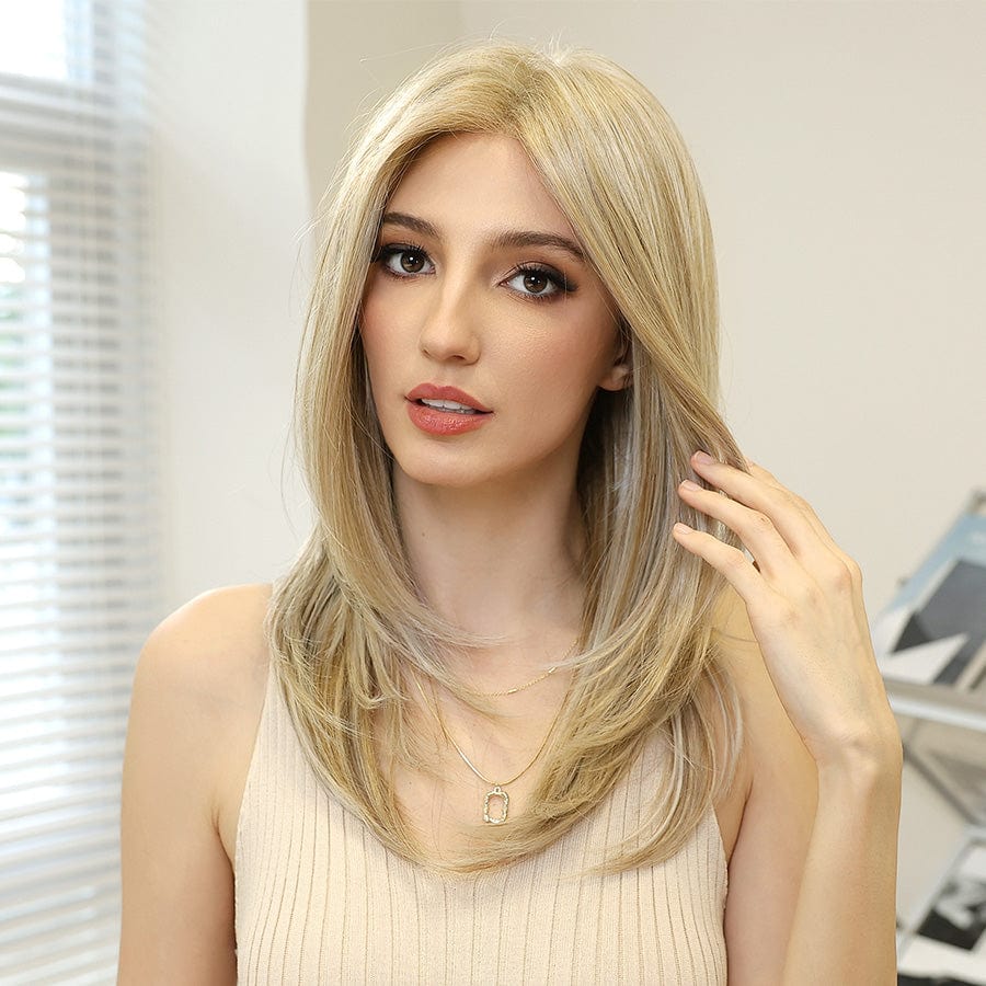 HairCube Classic Mixed Blonde 13x6 Free Parting Synthetic Wig - Timele ...