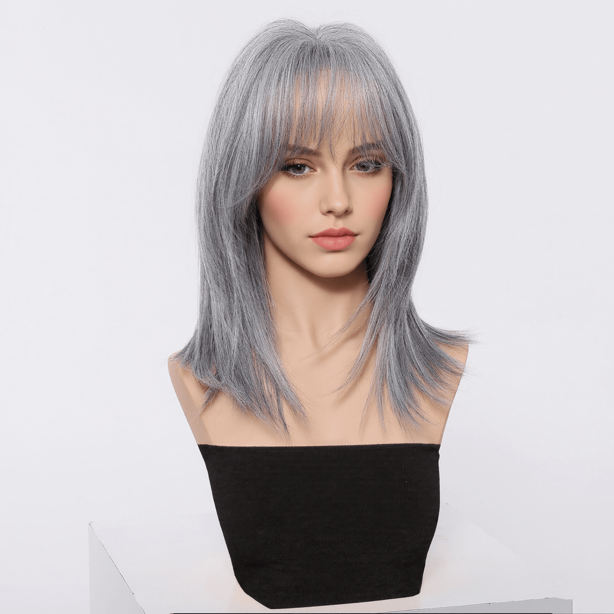 HairCube Airy Elegance: New Shoulder-Length Layered Synthetic Wig ...