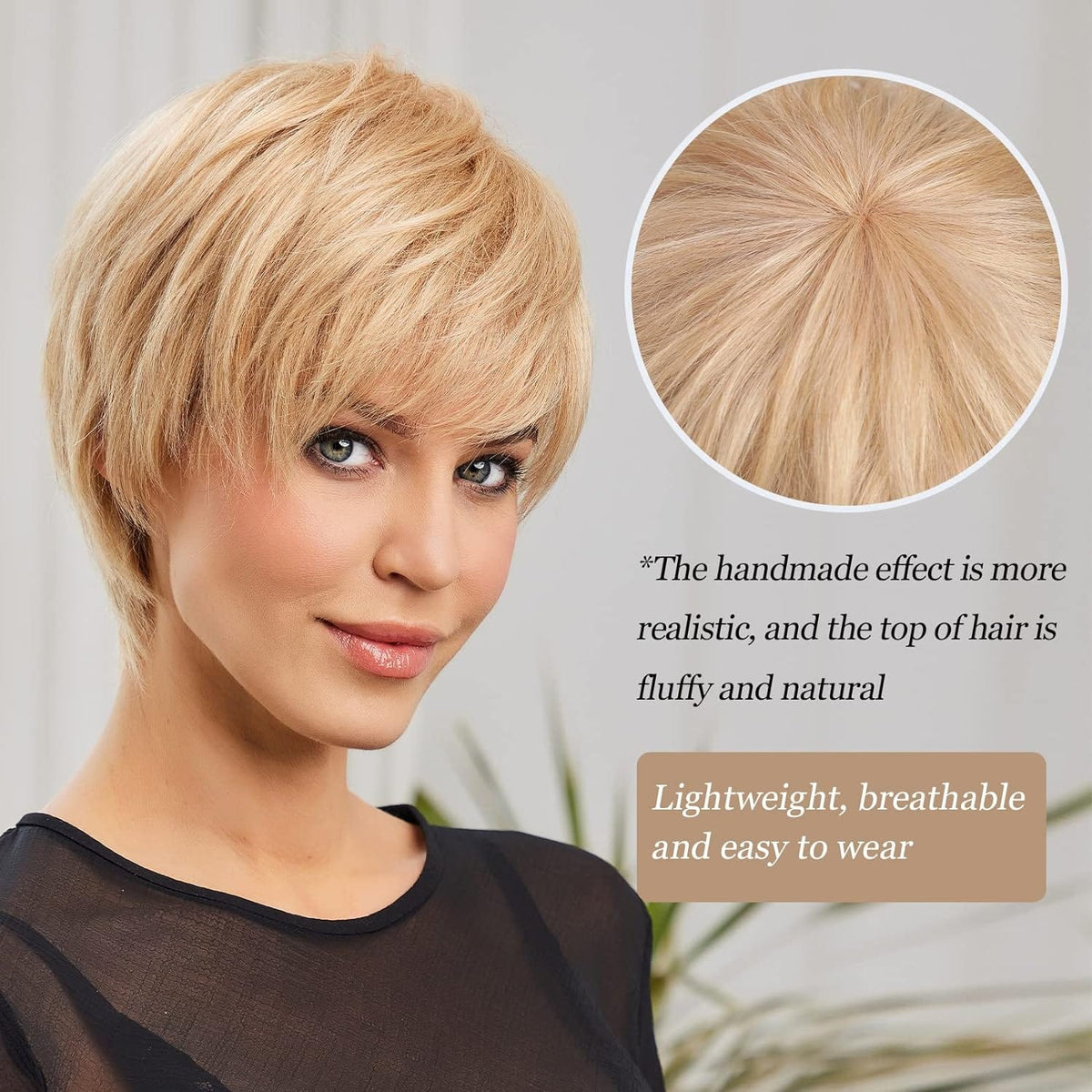 🆕Haircube Ombre Blonde Pixie Cut Natural Short Human Hair Wigs – HAIRCUBE