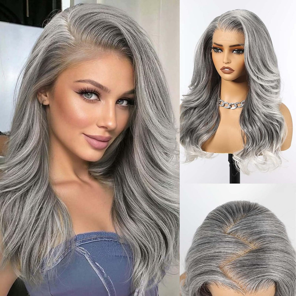 Haircube 13*6 HD Lace Free Parting Sliver Gray Synthetic Wig – HAIRCUBE