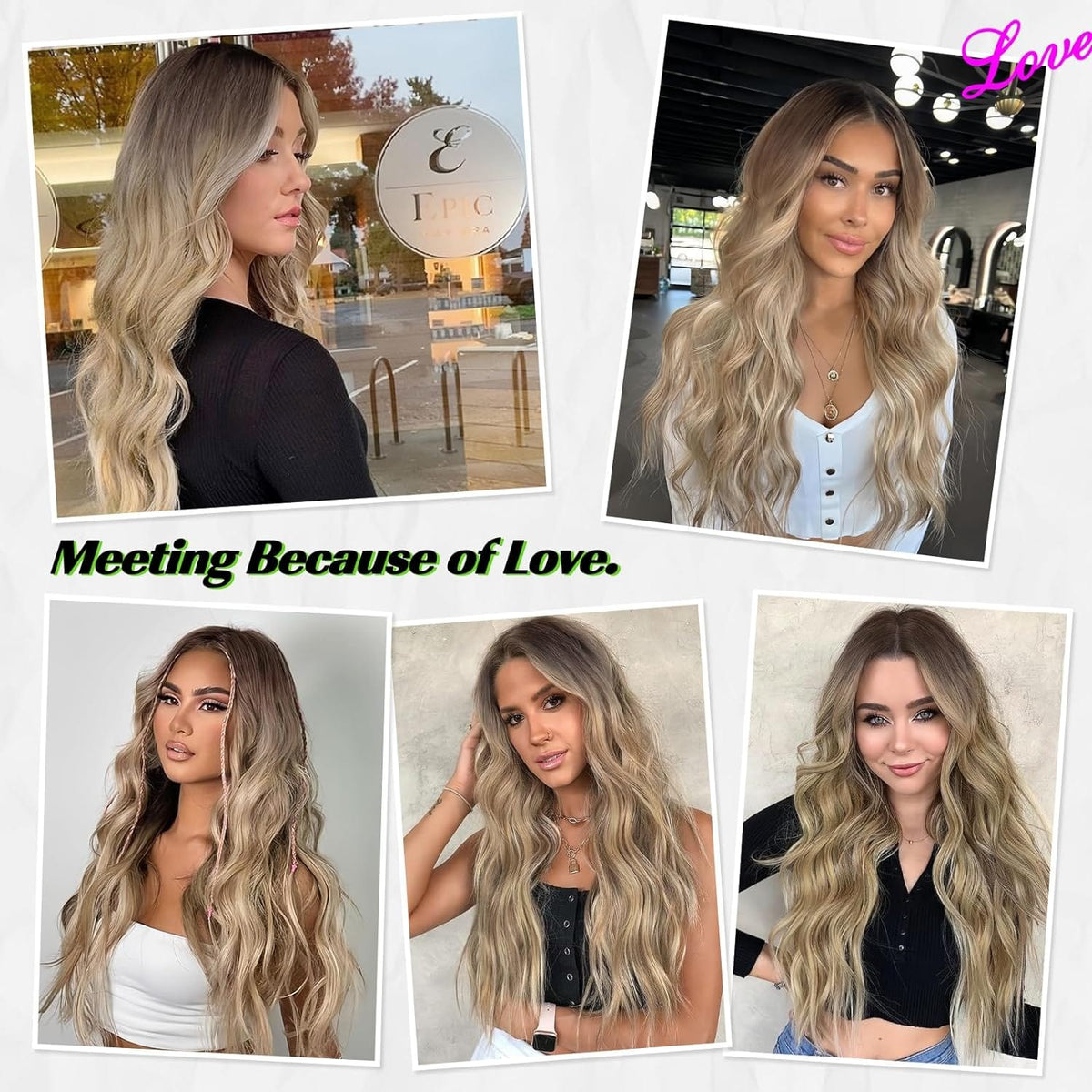 (US Only)HAIRCUBE California Collection Wavy Middle Parting Blonde Lon