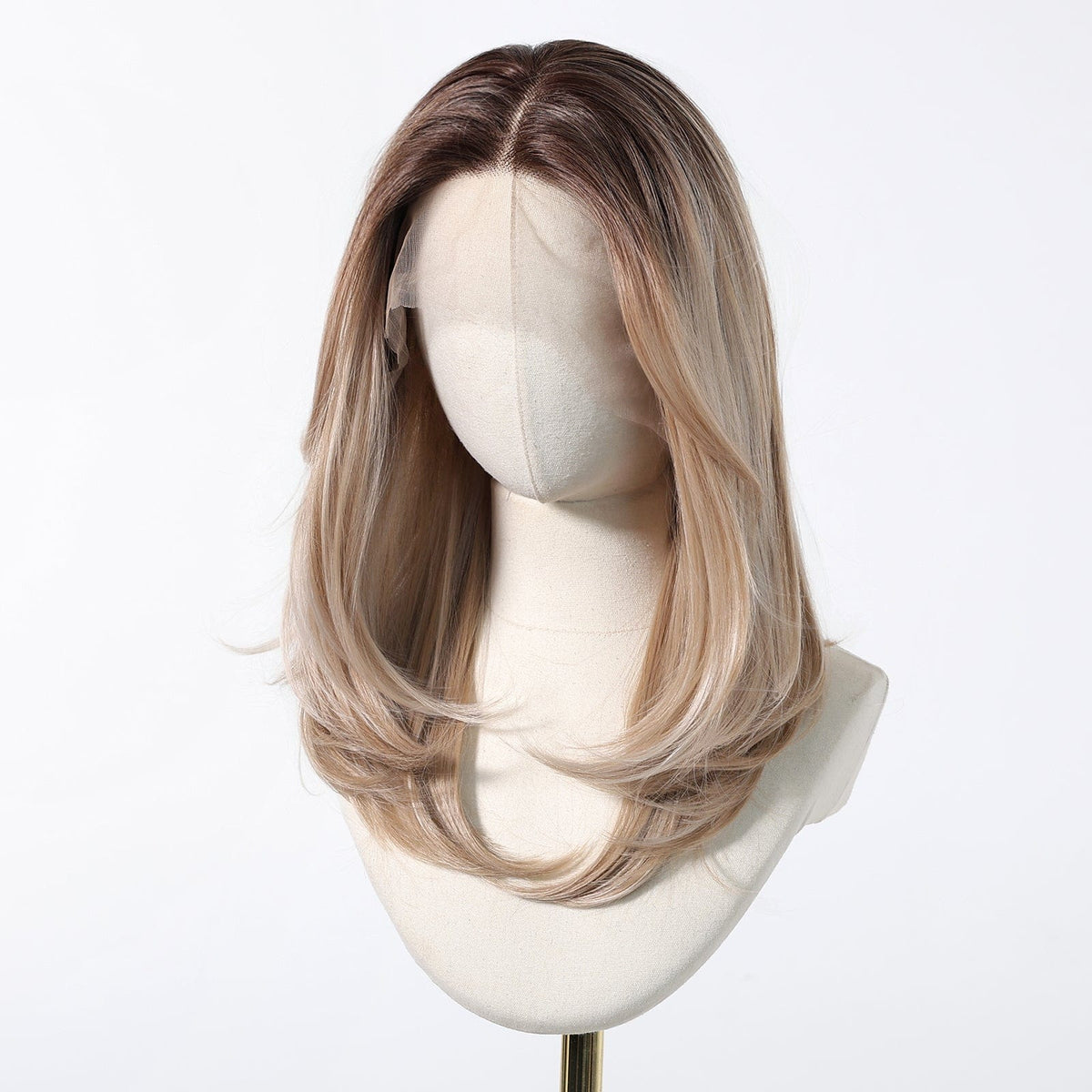 HairCube 18-Inch Layered Librea Lace Mixed Blonde Synthetic Wig – HAIRCUBE