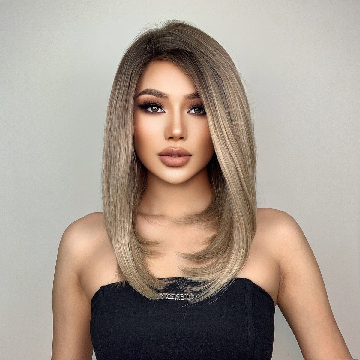 18 Inches Straight Lace Front Synthetic Wig（Sidepart) -Elektra – HAIRCUBE