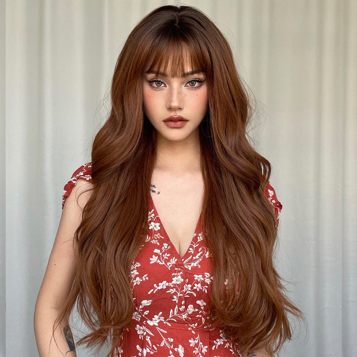 27 Inches Beach Wave Ginger Synthetic Wig - Maple – HAIRCUBE