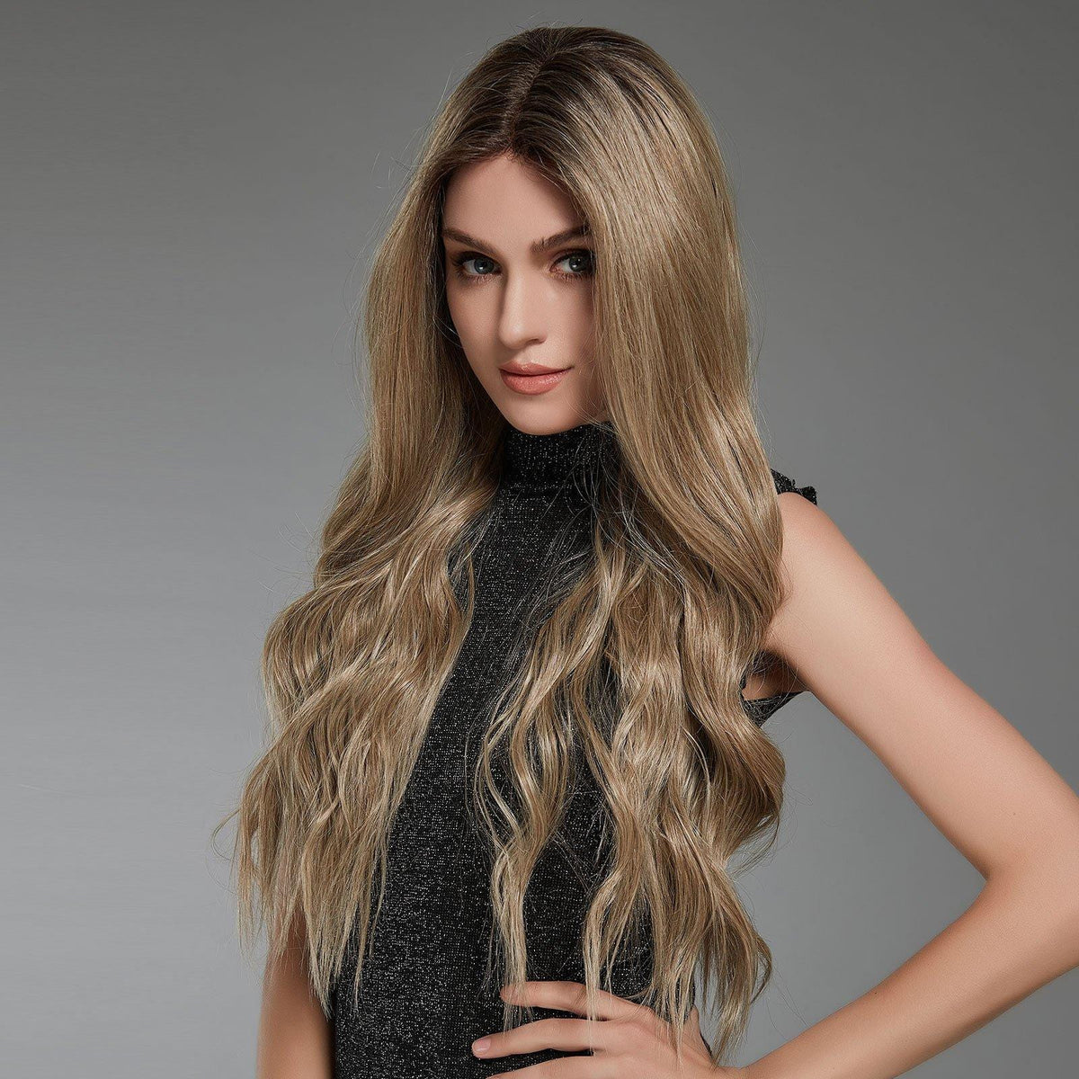 Haircube Long Golden Lace Front Synthetic Wig 🎗 Goldie – HAIRCUBE