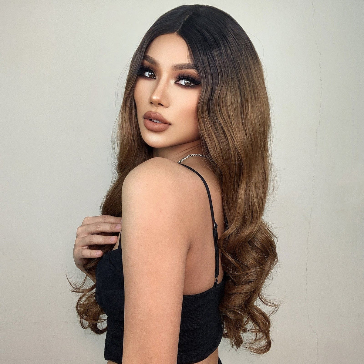 Haircube Wavy Gradient Lace Front Synthetic Wig – HAIRCUBE