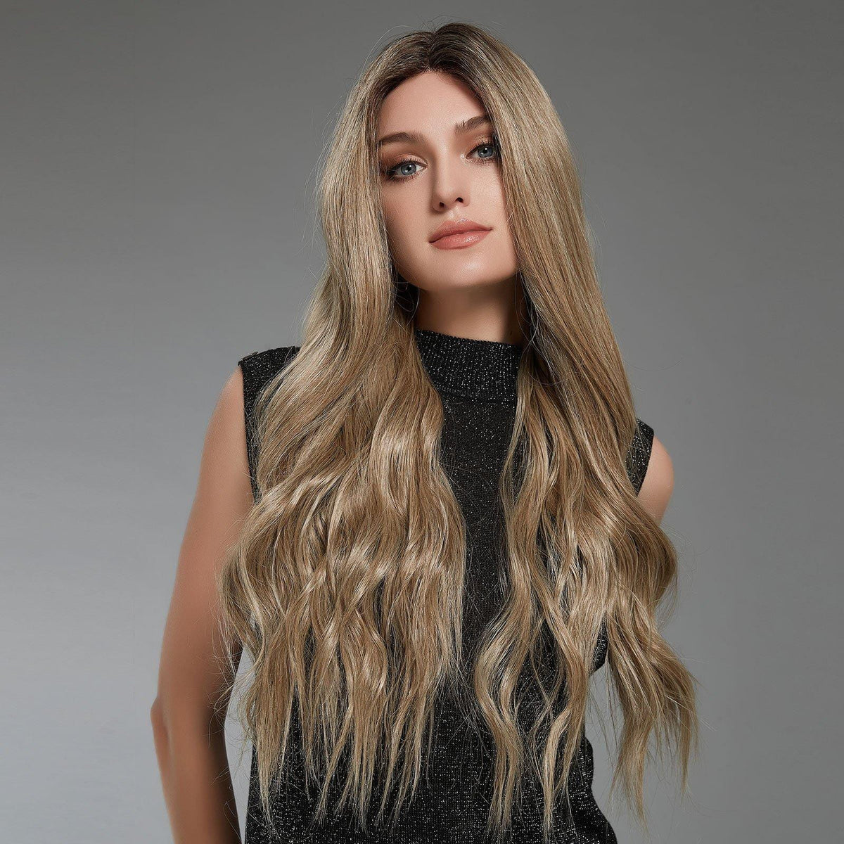 Haircube Long Golden Lace Front Synthetic Wig 🎗 Goldie – HAIRCUBE
